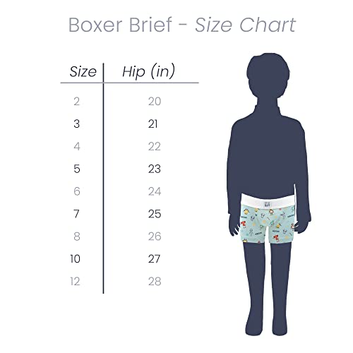 PERSONALIZED PREMIUM BOYS BOXER BRIEF (3 PACK) - Robot World Boy BLUE (4T)