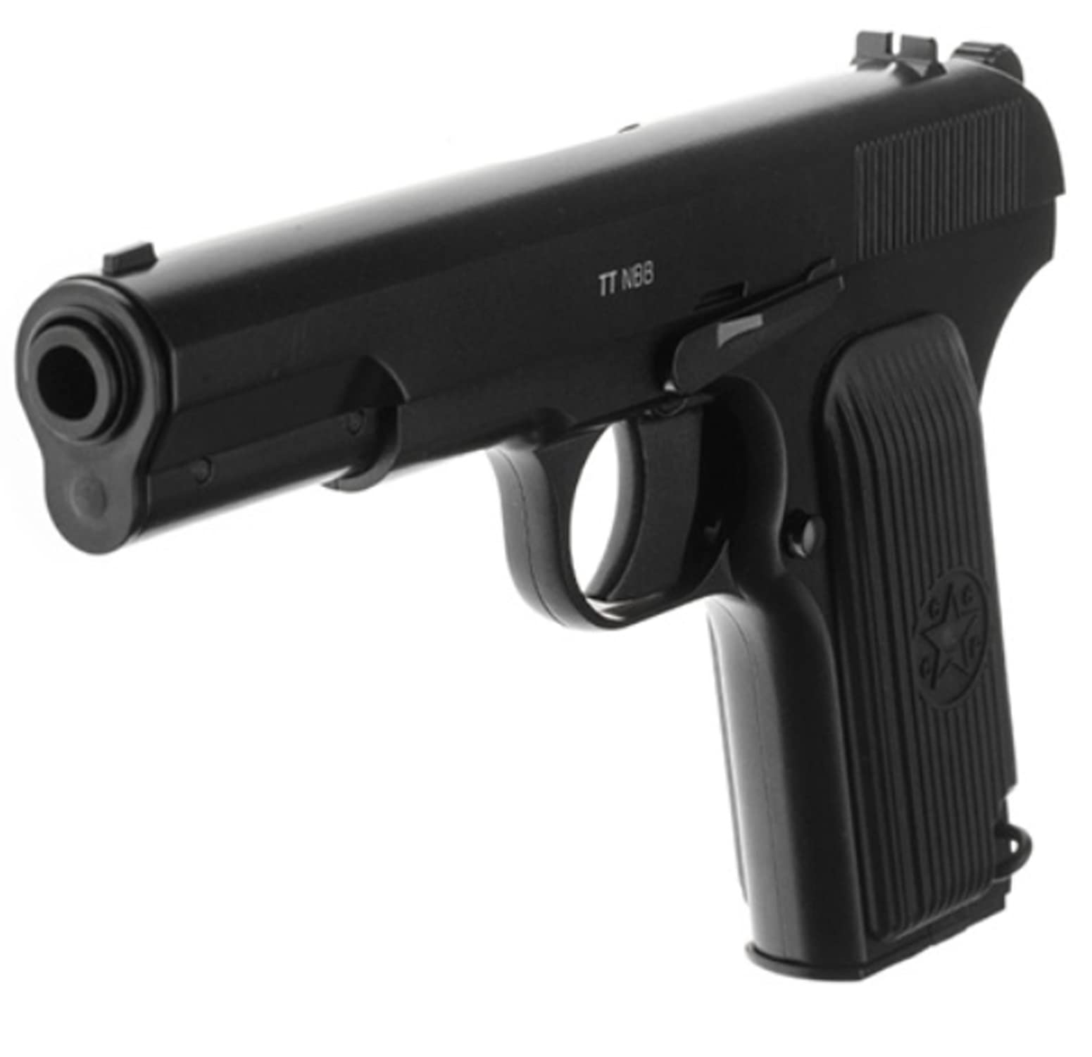 Gletcher TT NBB .177 Cal CO2 Metal Body Single-action BB Air Pistol with 500x BBS and 5xCO2 and Hard Case Bundle