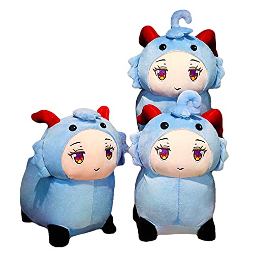 Ganyu Cocogoat Plush Toy Plushie Pillow Ganyu Sheep Stuffed Animals Toys Figures Hugging Sleeping Pillow for Kids 11.8" (Blue)