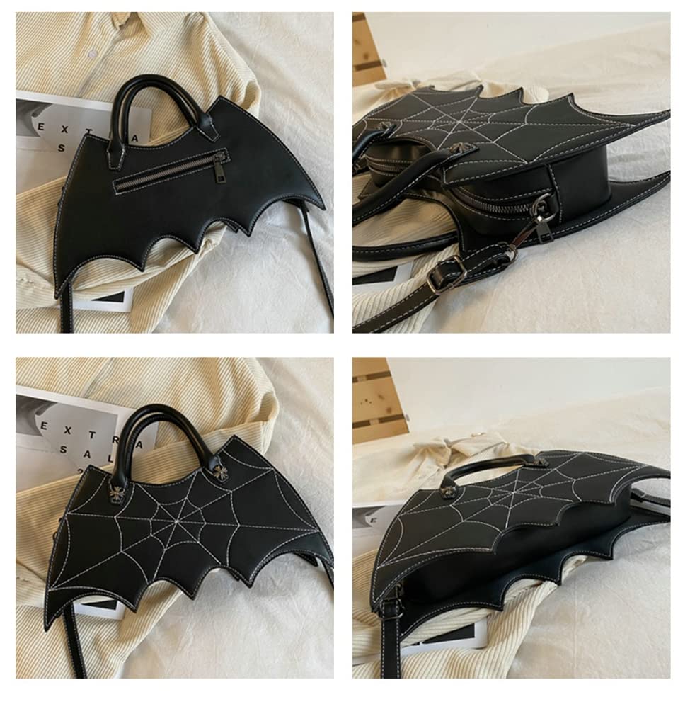 Halloween Bat Wing Shoulder bag Purse Novelty Spider Web Crossbody Bags Halloween Trick or Treat Purse