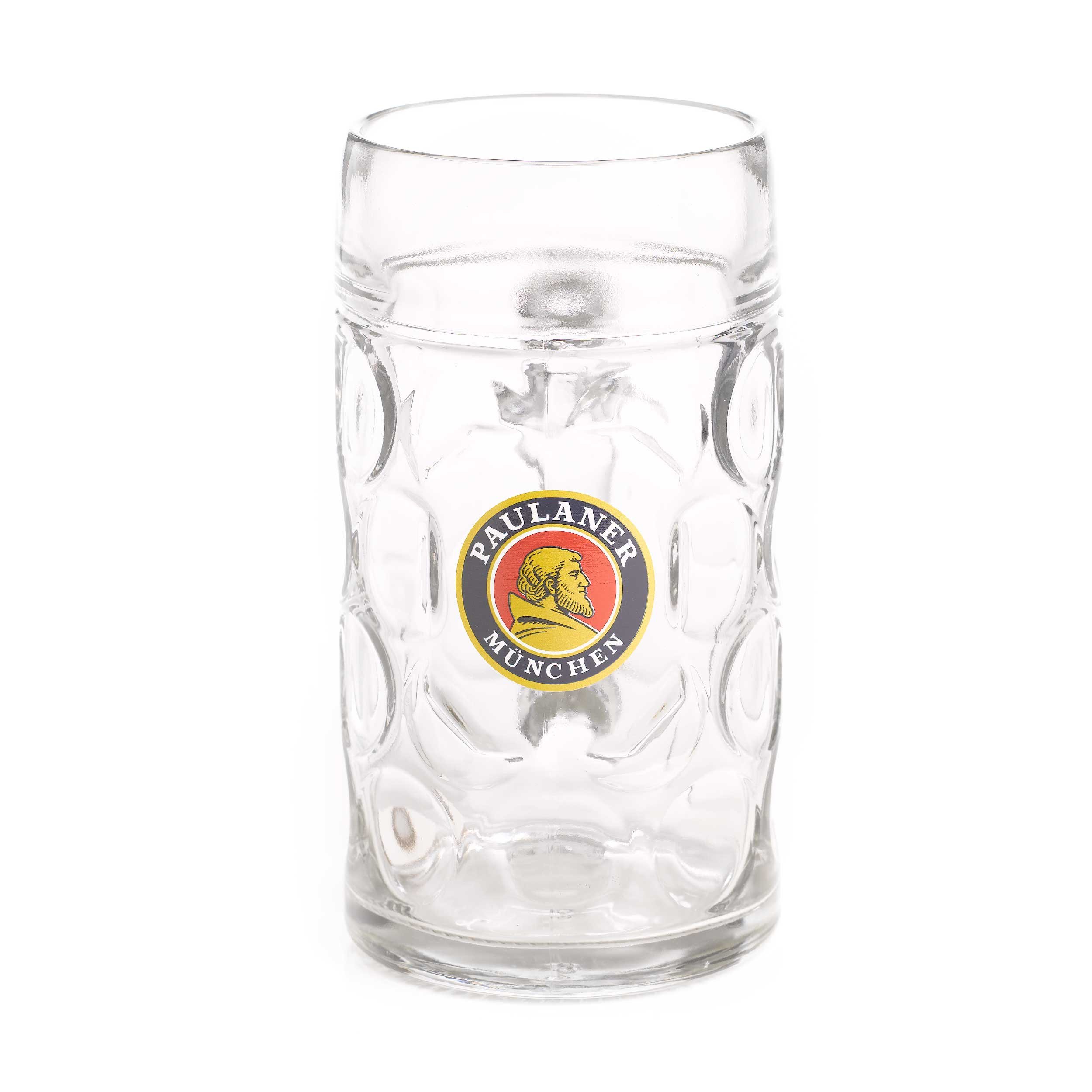 Paulaner Dimpled Isar Beer Mug - 1 Liter Mass Krug