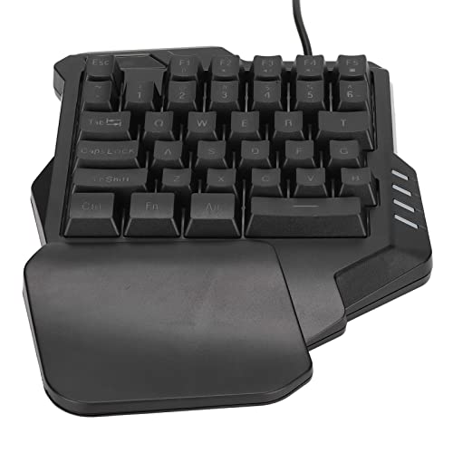 Wired Gaming Keyboard, 35 Keys One Handed Gaming Keyboard Plug and Play, RGB Mechanical Gaming Keyboard, Mini Gaming Keyboard Led Backlit for Gamer