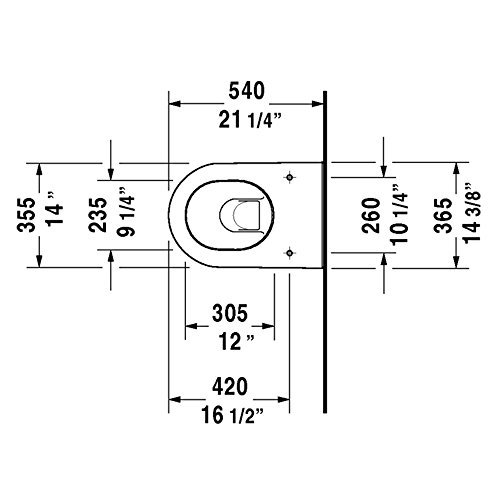 Duravit 2545090092 Toilet Bowl Wall Mounted Darling New