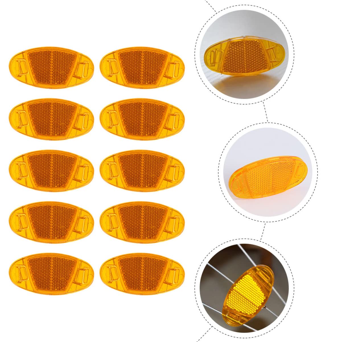GAFOKI 16pcs Caution Reflector Mountain Light Reflective Tail Decoration MTB Road Wheeling Bike for Riding Warning Lights Device Spoke Rim Disc Bikes Accessories Bicycle Safe Kit Rear