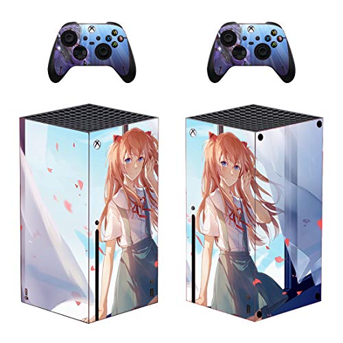 Evangelion Stickers Decals Skin for X-box-One-Series X, Cover Protector Wrap Durable Full Set Protection Faceplate Console by KAJAL MANI