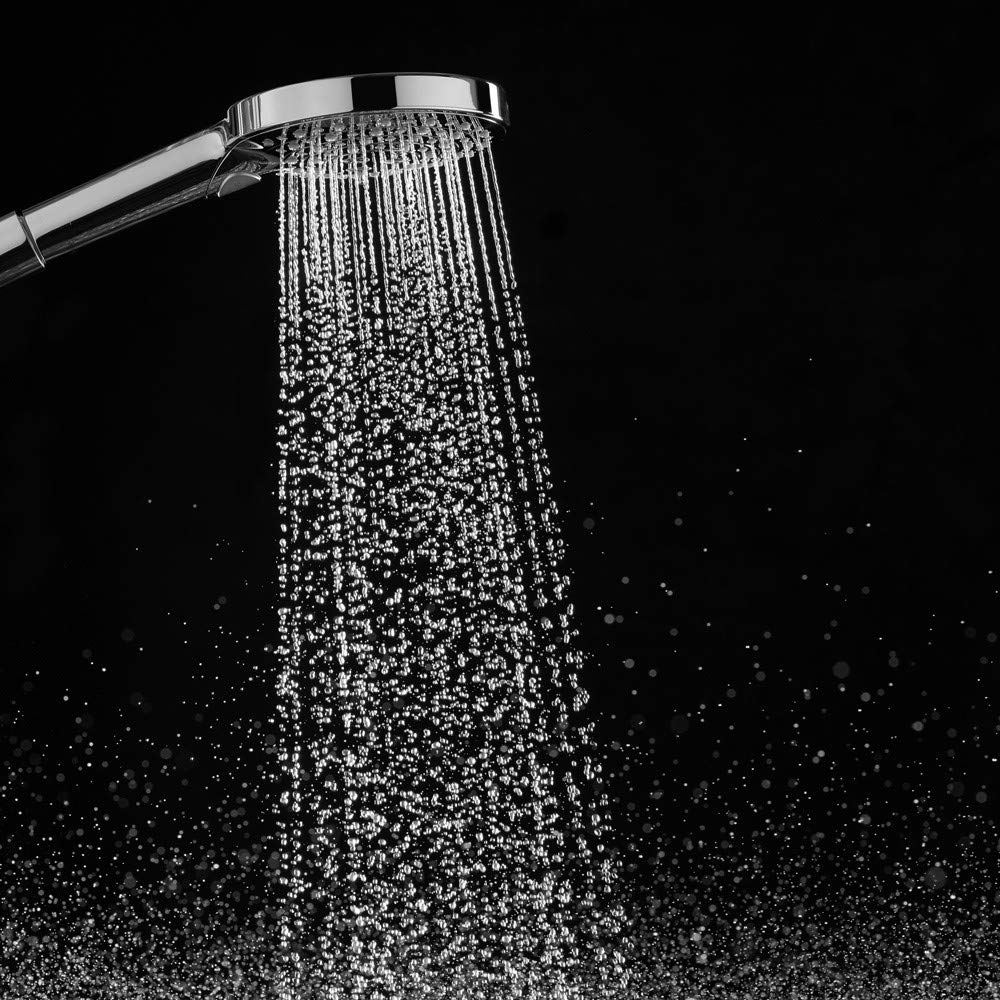 hansgrohe Raindance Select S Low Flow 5-inch Handheld Shower Head Modern 3 -Spray PowderRain, Rain, Whirl 26036001