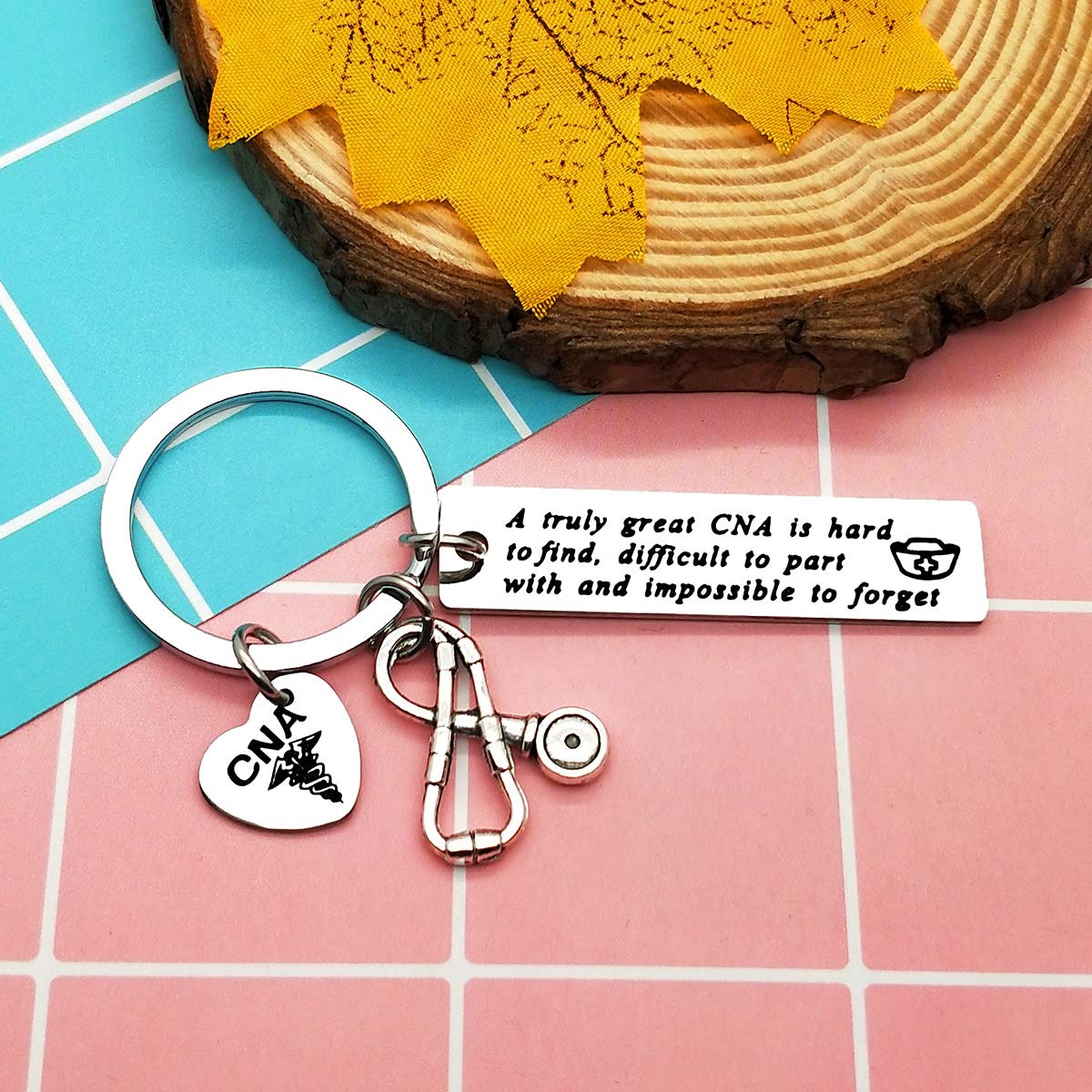 For CNA Gift Certified Nursing Assistant Gift CNA Keychain Graduation Gift for CNA Nurse Day Gift,Nursing School,Medical Student Gift,Stethoscope Keychain,Nurse Christmas Birthday Gift for CNA Week