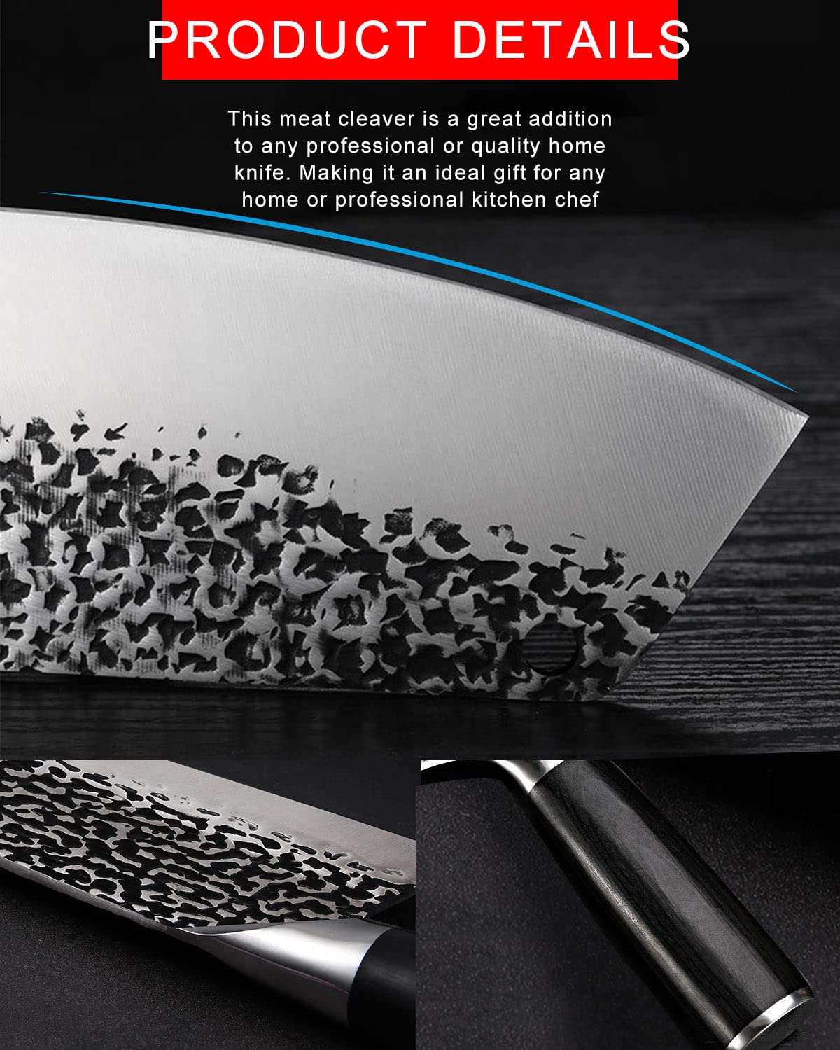 lenflam Chef's Kitchen Knives Japanese Knife Boning Sushi Sashimi Vegetable Cooking Meat Cutting Kiritsuke Sharp Chef Knife,8 inch Professional Chef Gifts Boning Knife