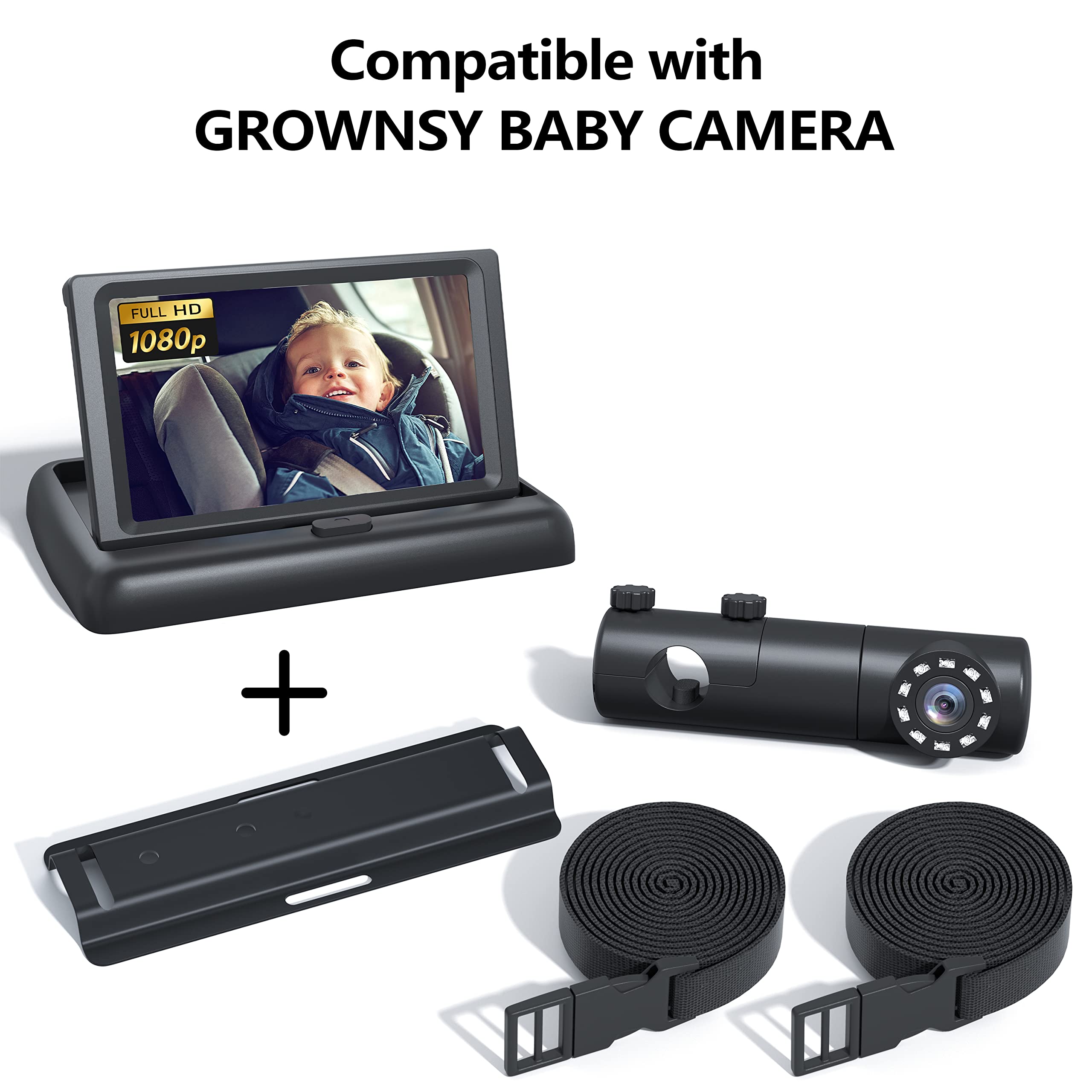 Grownsy Baby Car Seat Adapter, Car Seat Mounting Set Compatible with Grownsy Baby Car Camera