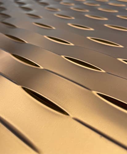 Retro-Art 3D Backsplash Wall Panels for Kitchen, Pack of 10, Geometric Woven Pattern in Bronze Gold, PVC, 24.5 x 18.5, Cover 31.48 sq.ft. 703526