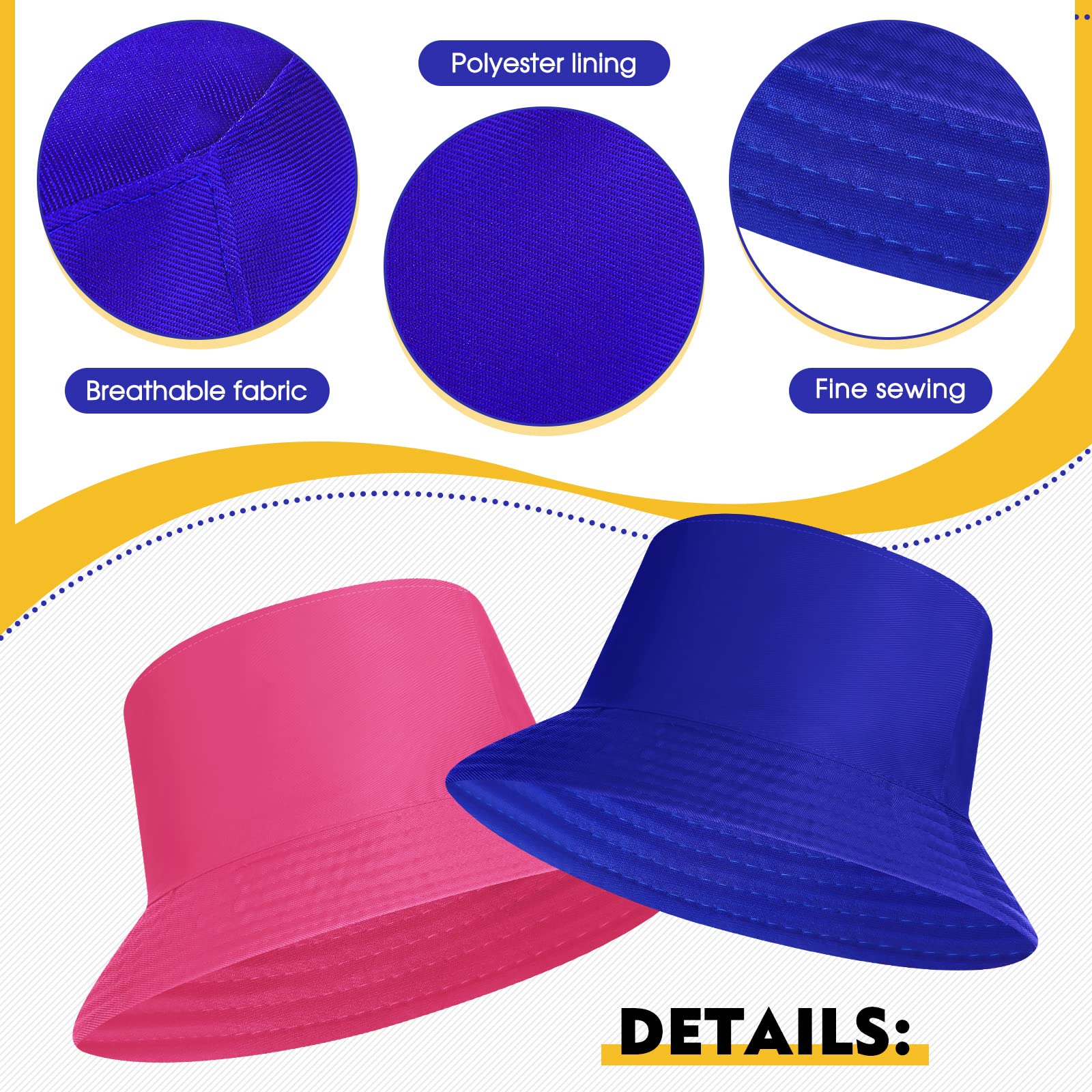 Haysandy 30 Pieces Solid Bucket Hat Bulk Packable Fishing Hats Travel Bucket Hat Beach Fishing Cap for Women Men(Multicolor)