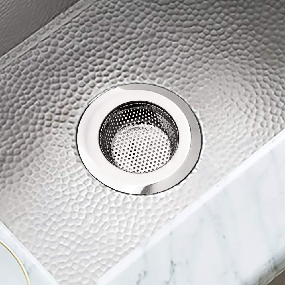 Kitchen Sink Strainer Basket Drain Catcher (2-pack) - 4.5β Diameter, Wide Rim, Premium Stainless Steel Sink Disposal Stopper, Anti-Clogging Micro-Perforation 2mm Holes Basket Drains Sieve - Rust Free