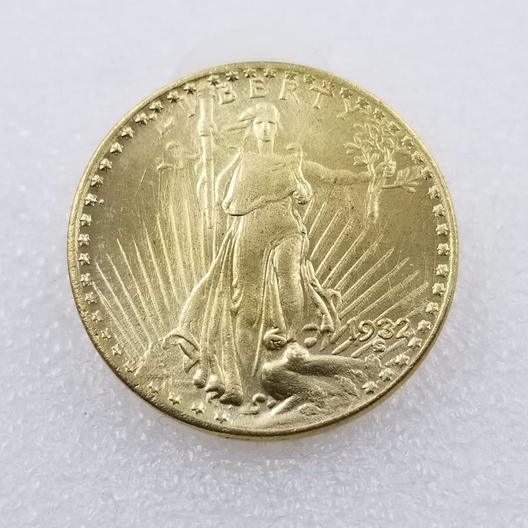 Kocreat Copy 1932 Double Eagle Liberty Gold Coin Twenty Dollars-USA Souvenir Coin Lucky Coin Morgan Dollar Replica Collection