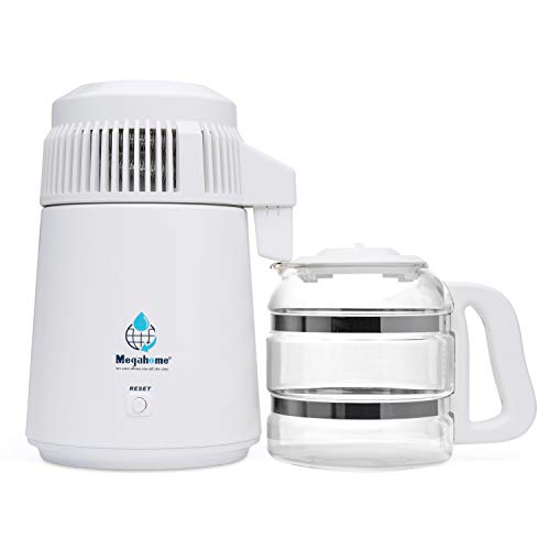Megahome Countertop Water Distiller, White, Glass Collection