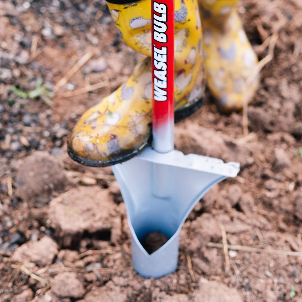 Garden Weasel Bulb Planter - Long Handle | Annuals, Ground Cover, Vegetables, Spring and Fall Bulbs | Sod Cutter, Remover, and Plugger, Grass Planter, Bulb Planting Tool | 91350