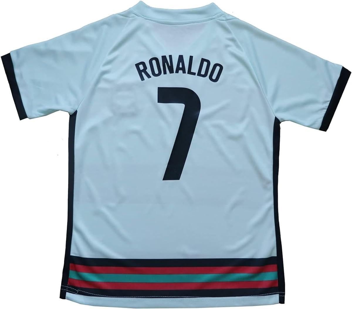 FPF #7 Ronaldo Kids Football Soccer Jersey/Shorts/Socks Kit Youth Sizes (Ronaldo Green, 24 (6-7 Years))