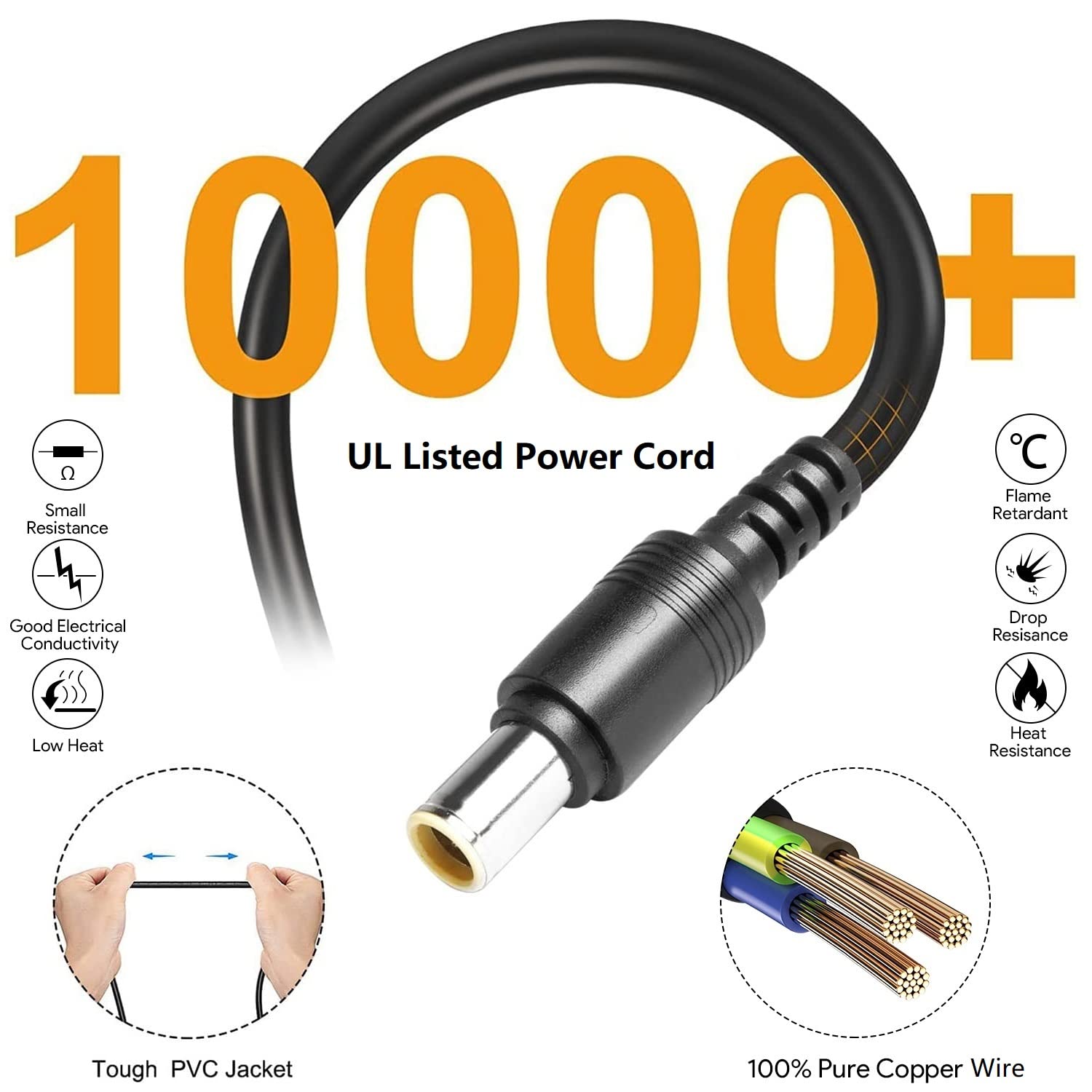 MJPOWER for Jackery 1000/880 Charger, 24V 180W Power Supply Compatible with Jackery Explorer 1000 E1000 /Explorer 880 E880 Portable Power Station Solar Generator, Replacement KA18024075-6C AC Adapter