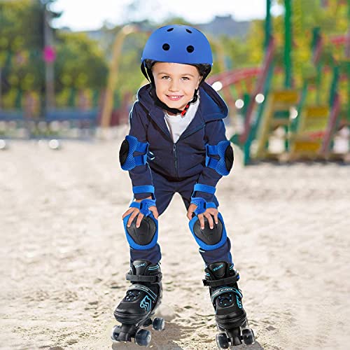 SZHZS Adjustable Toddler Kids Roller Skates with Light Up Wheels for Boys Girls Beginners for Indoor Outdoor Sports - M Size