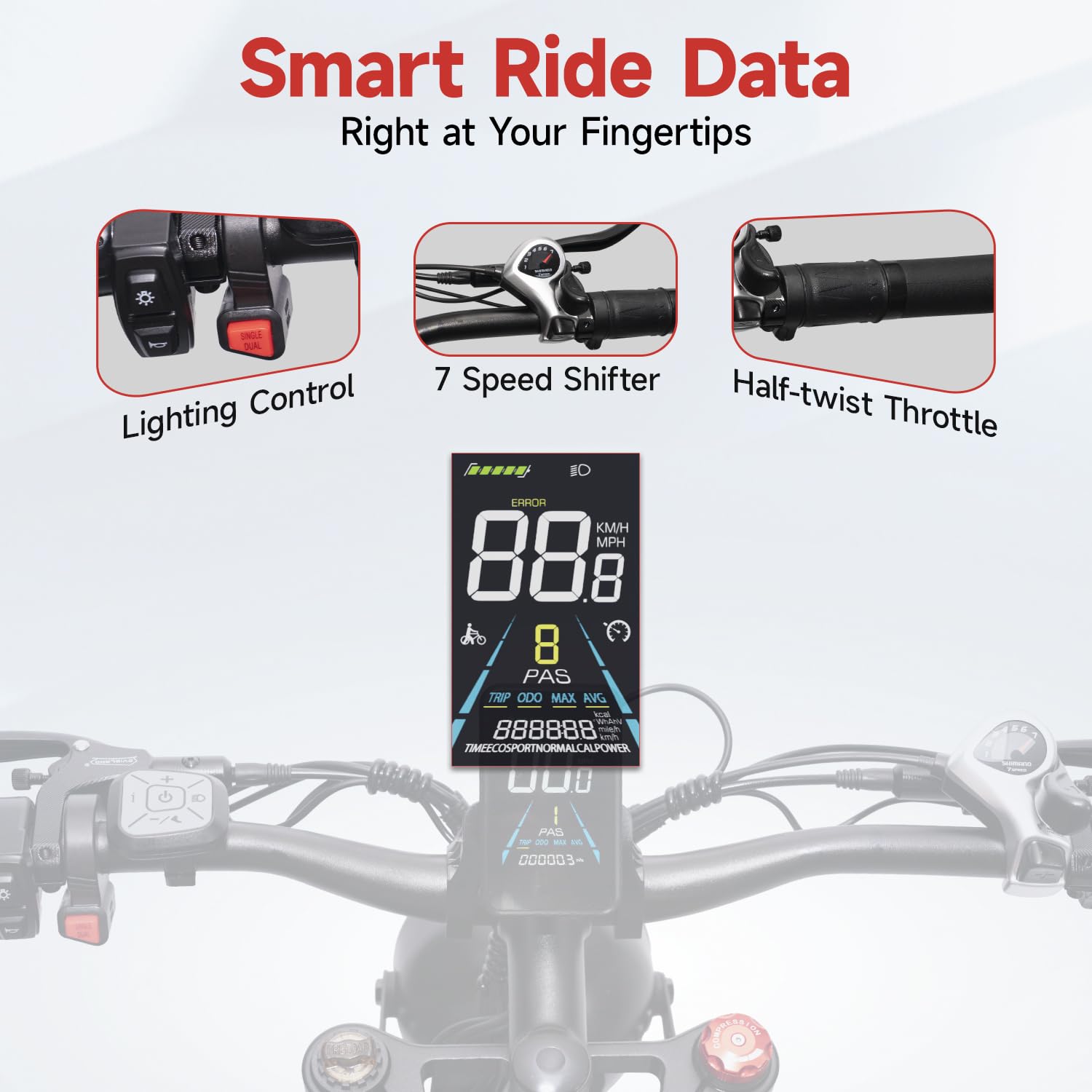 Electric Bike for Adults - 2000W Ebike with 37MPH 50Miles Range, 26'' x 4.0'' Off-Road Fat Tires Bicycle,52V 22Ah Removable Battery Electric