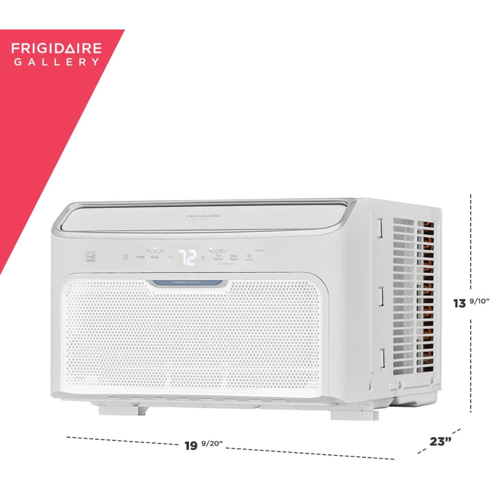 Frigidaire GHWQ103WC1 Inverter Quiet Temp Room Air Conditioner, 10,000 BTU with Wi-Fi Connected, Energy Star Certified, Easy-to-Clean Washable Filter, in White