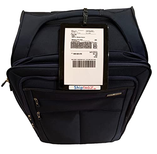 Extra Large Bag Tag (8.5" x 6") Shipping Label Holder for Golf and Luggage
