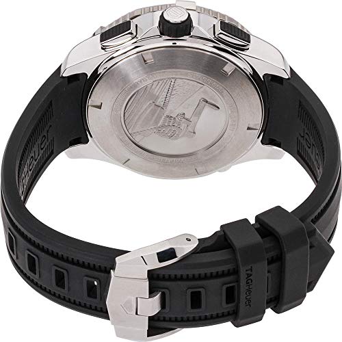 Tag Heuer Aquaracer Automatic Chronograph Black Dial Black Rubber Mens Watch CAK211A.FT8019
