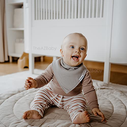 TheAZBaby Baby Bandana Drool Bibs 8 Pack Baby Bibs for Boys, Girls, Unisex Basic Colors