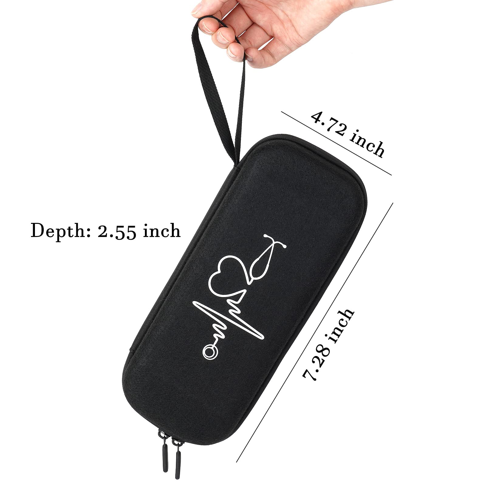 Jsbice Hard Stethoscope Case,Blood Pressure Cuff case, Large Stethoscope Carrying Case with ID Slot, Medical Case for Stethoscope, Stethoscope Carrying Case Travel Bag for Nurse Accessories.