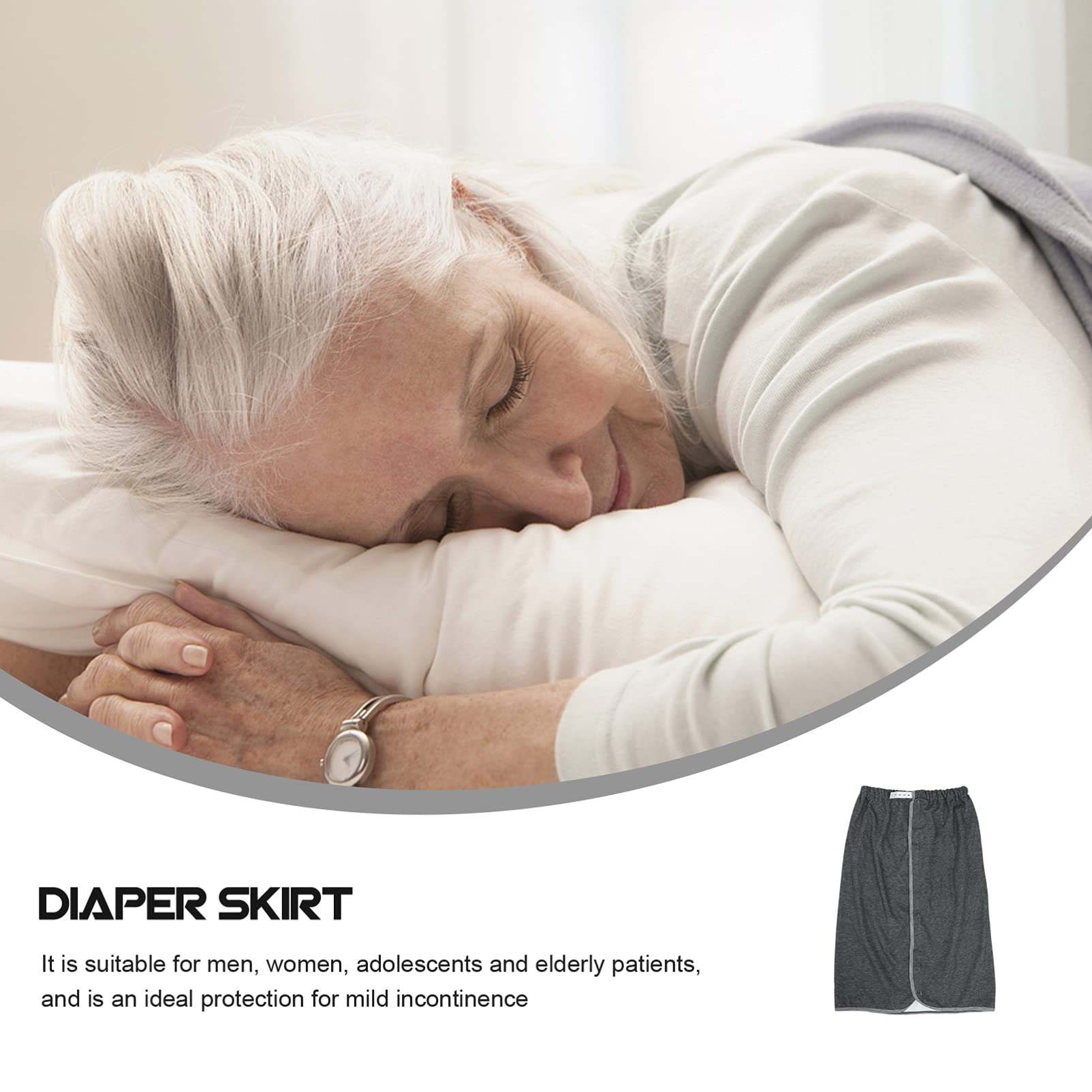 EXCEART Reusable Uroclepsia Diaper Elderly Care Diaper Incontinence Urinary Skirt Waterproof Diaper for Elderly