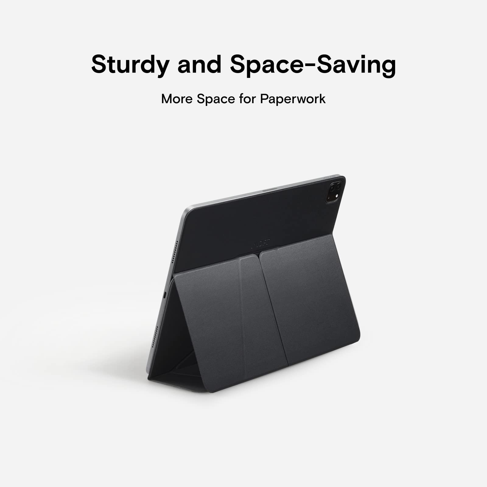 MOFT Adjustable Tablet Stand for Desk, Leather Folio iPad Tablet Stand Holder Magnetic Cover with Multiple Viewing Angles, Auto Wake/Sleep, Compatible with iPad Pro 11-in 2018-2022/iPad Air 2022/2020