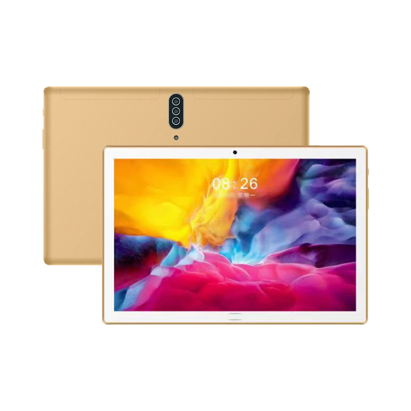 Idoravan Tablet 10 Inch Android Tablets, 16GB ROM 256GB Expand，3800mah Battery, 1GB RAM Tableta, Dual Camera WiFi BT 10.1'' IPS HD Touch Screen, 10IN Tabletas (Gold)