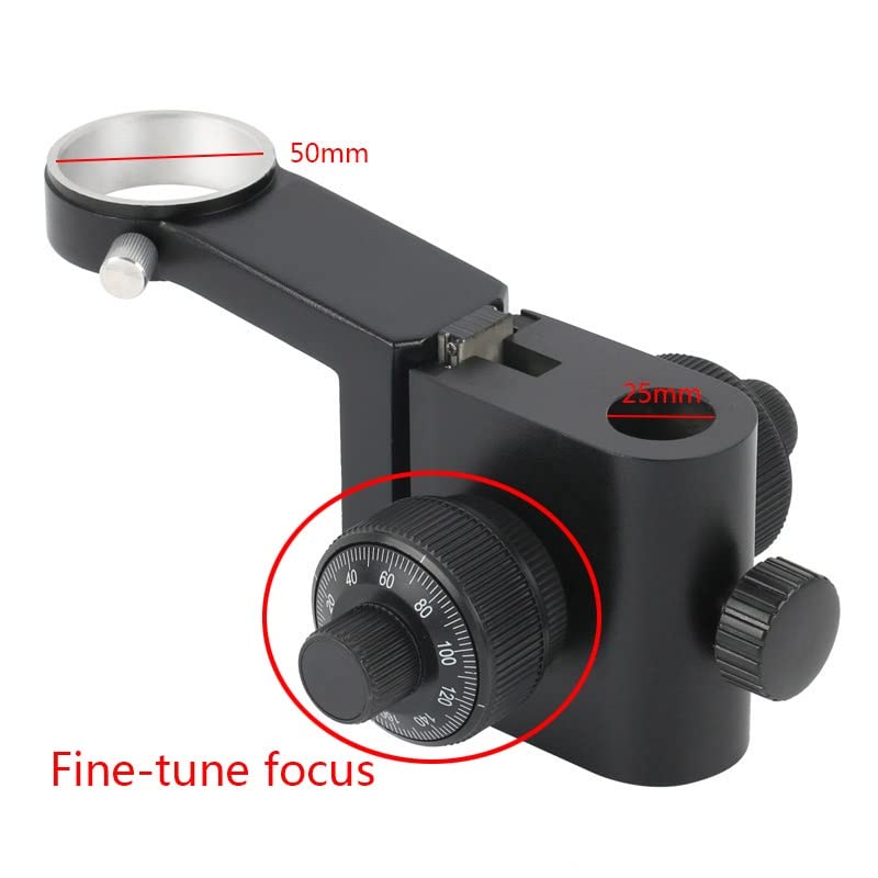 IULJH 1/4 M6 Install Screw 25mm Adjustable Video Microscope Camera Stand Holder Gear Focusing Support Accessories