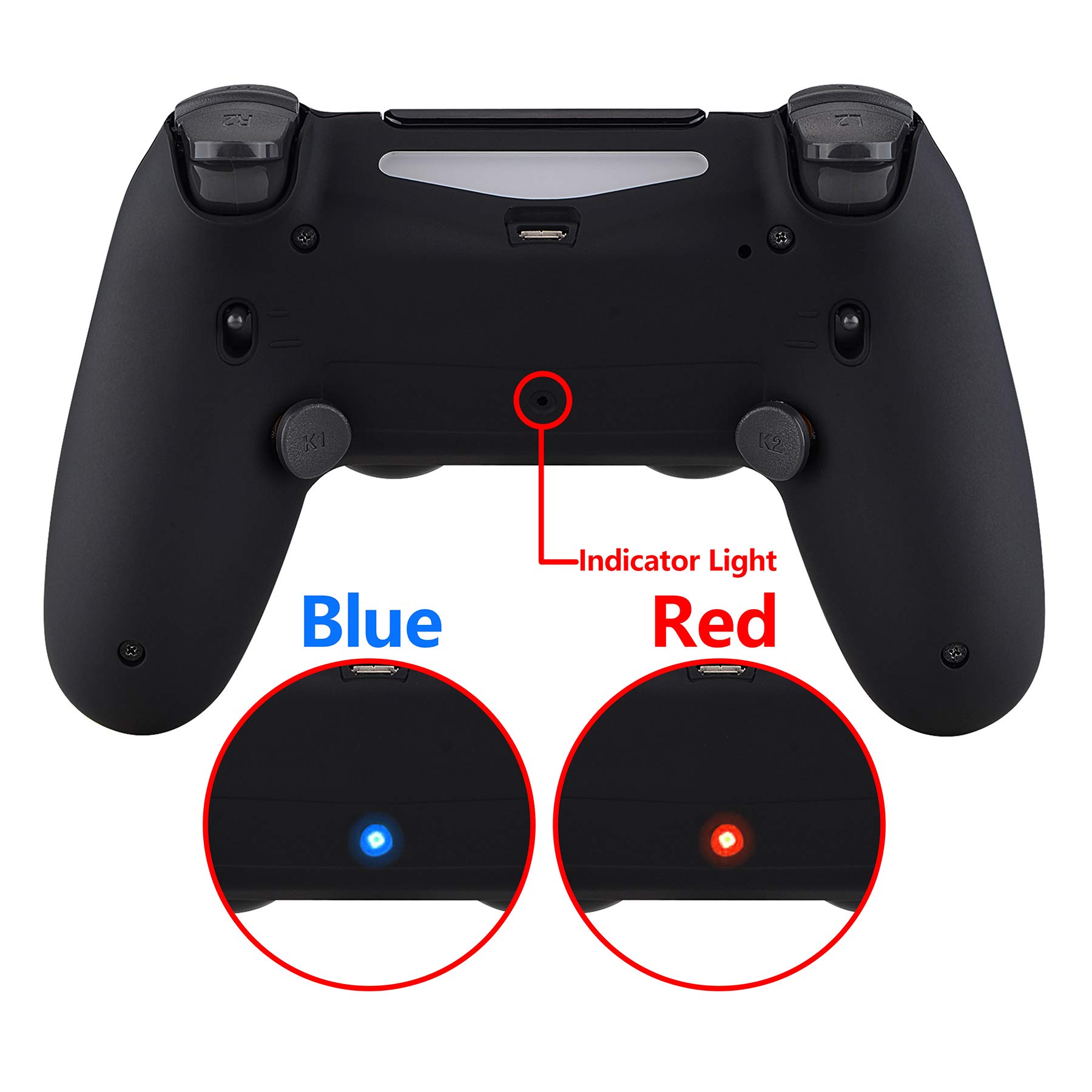 eXtremeRate Black Dawn 2.0 FlashShot Trigger Stop Remap Kit for PS4 CUH-ZCT2 Controller, Upgrade Board & Redesigned Back Shell & Back Buttons & Trigger Lock for ps4 Controller JDM 040/050/055