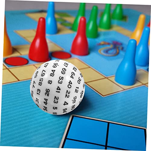 Generic 100 Props Role Playing Dice Table Runners Math Games Dices 100 Sided Polyhedral Dice Party Game Dice Practical Game Dice Multi-Sided Dices Acrylic 100 Sided Dice Checkerboard White