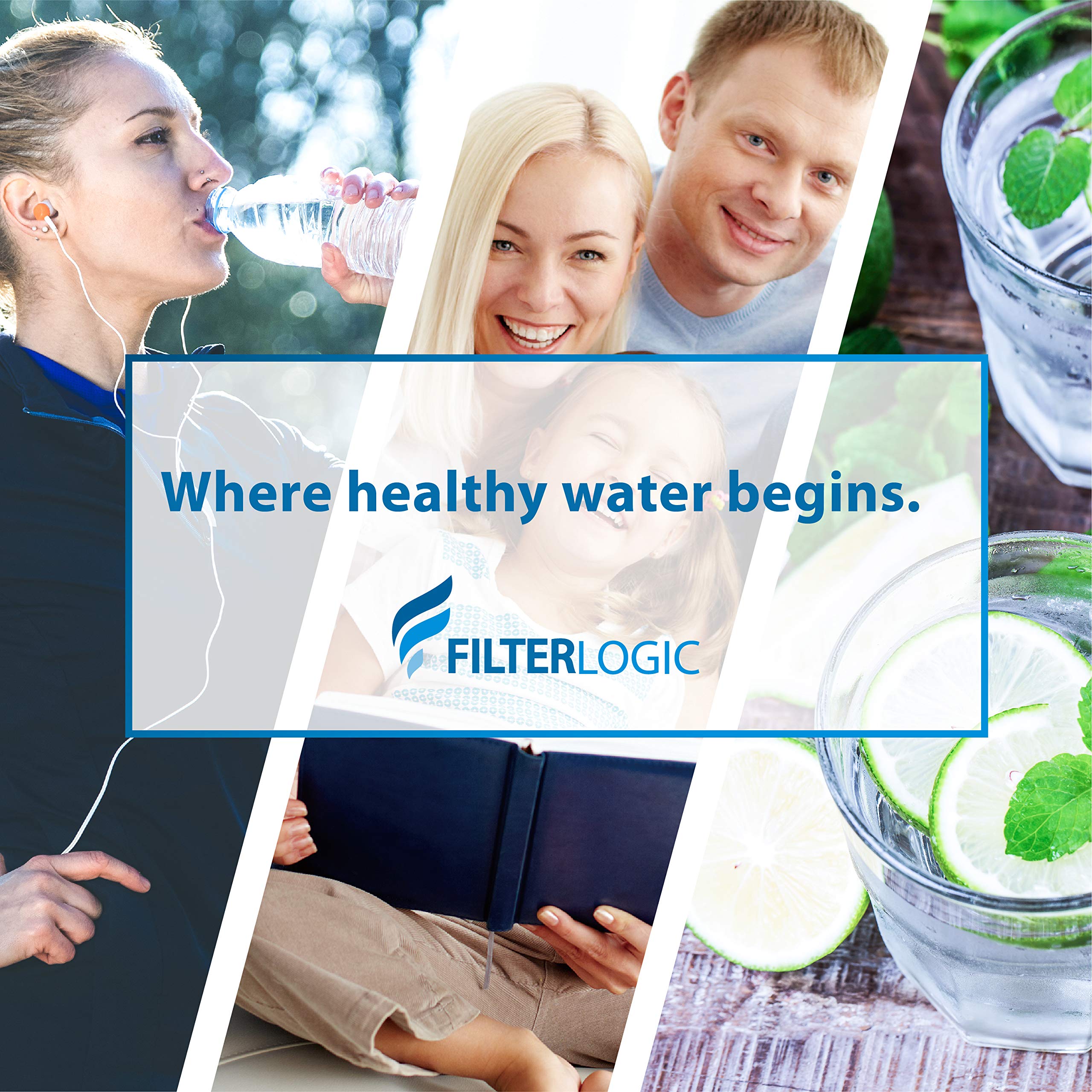 Filterlogic AP810 Whole House Water Filter, Replacement for 3M Aqua-Pure AP810, AP801, AP811, Whirlpool WHKF-GD25BB, WHKF-DWHBB, 5 Micron, 10" x 4.5", Well & Tap Water Filter, Pack of 3