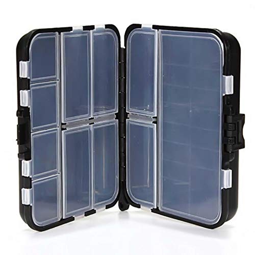 Fishing Tackle Boxes Black Small Fishing Tool Box 26 Compartments Fish Tackle Box Tackle Spoon Hooks Lure Tackle Case Fishing Accessories Storage (Color : W)