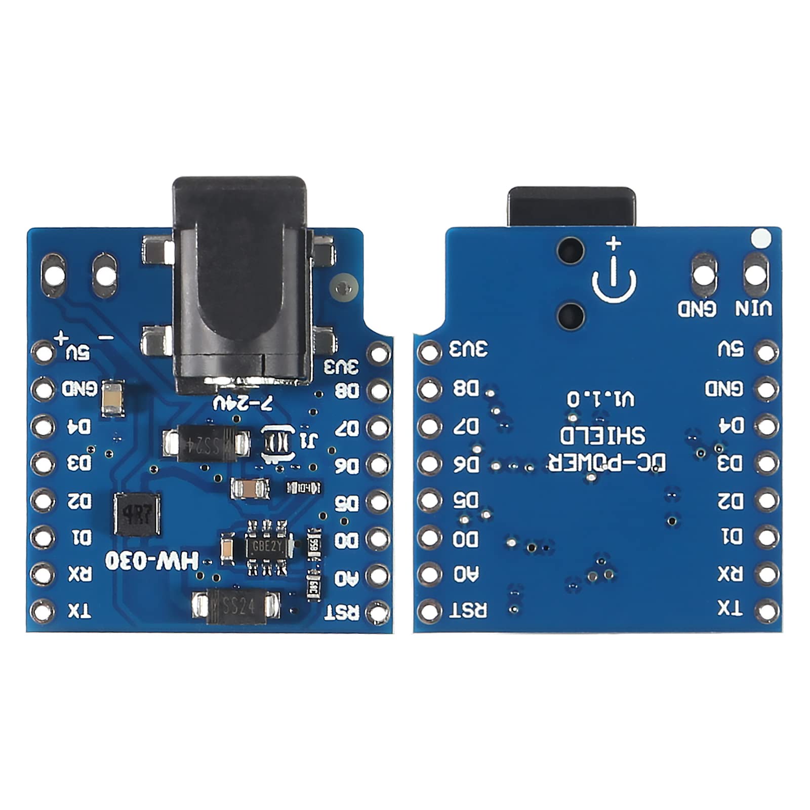 DWEII 5pcs DC Power Shield V1.1.0 for wemos D1 Mini Development Board DC Power Supply Screen Module