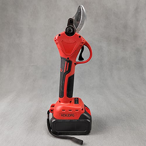 HDKJDPG-Shears, electric, 1 Inch Cordless Pruner, 25mm Power Pruner, 2 x 2Ah Lithium Batteries, Battery-Powered Pruning Shears for Tree Branch, 6-8 Working Hours