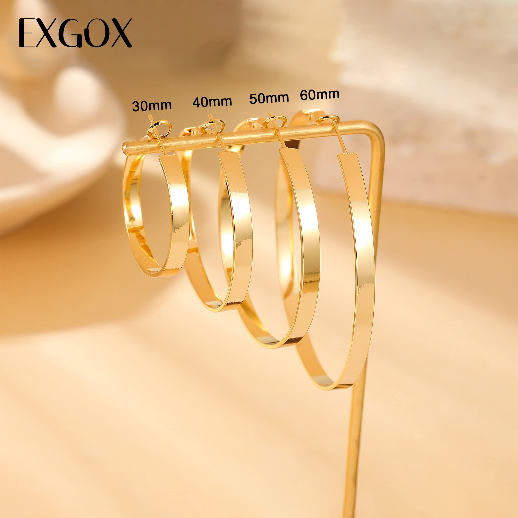 Gold Hoop Earrings Set for Women 14K Gold Plated Stud Earrings and Hoops Hypoallergenic Hoop Earrings