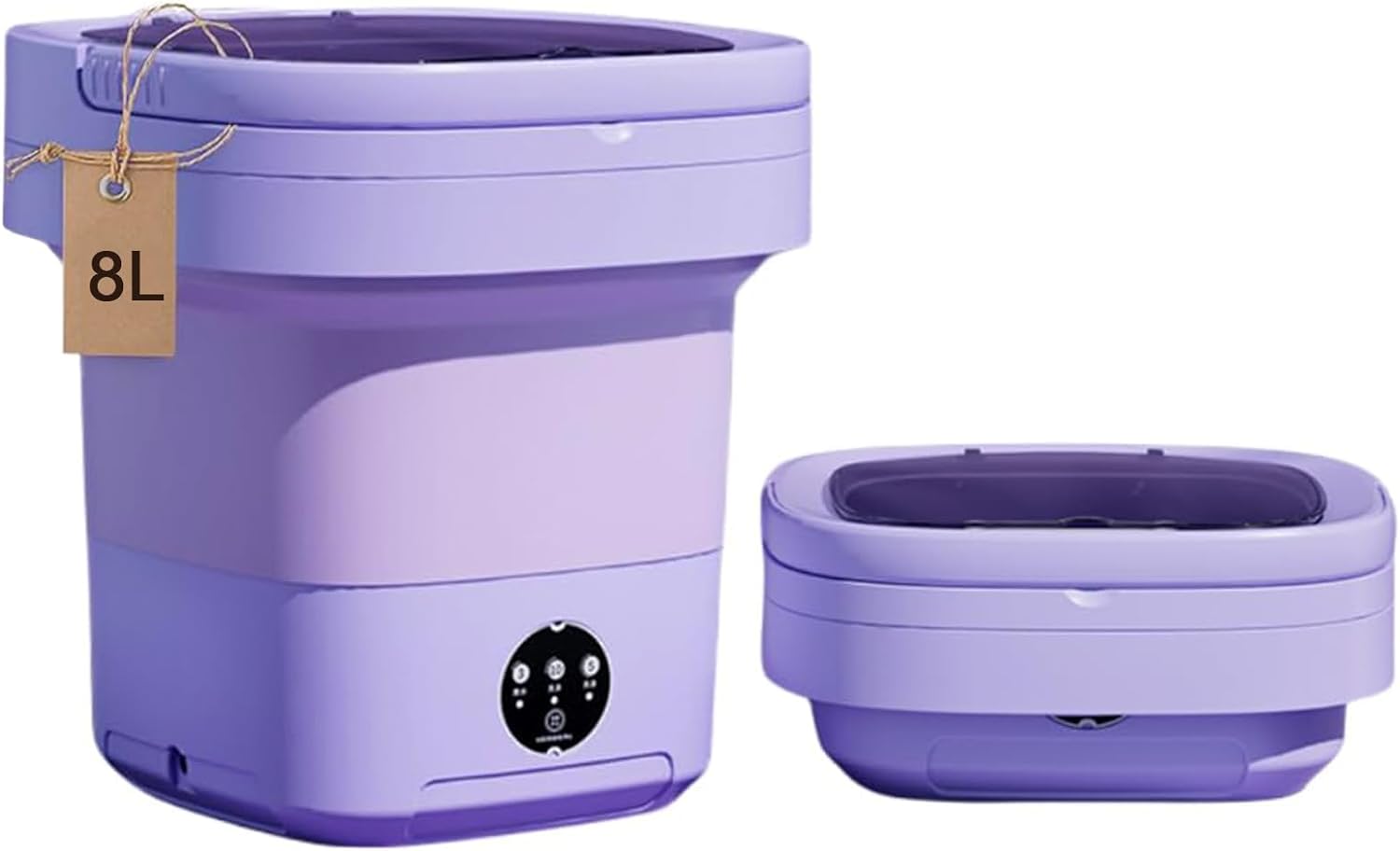 Portable Washing Machine, 8L Foldable Mini Laundry Washer Machine, Deep Cleaning of Underwear, Baby Clothes and Sock, Best for Apartments, Dormitories