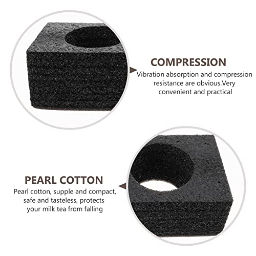 Happyyami 5 Pcs Pearl Cotton Cup Holder Glass Coffee Cups Car Coffee Mug Food Trays Disposable 2 Cups Foam Take Out Cup Holder Coffee Cup Stand Convenient Cup Holder Cup Tray Packing Trays