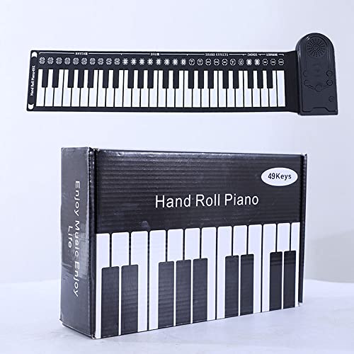 Electric Piano Portable Electronic Piano 49 Keys Soft Keyboard Piano for Beginners Silicone Foldable Piano Home Digital Piano (RDW0005)