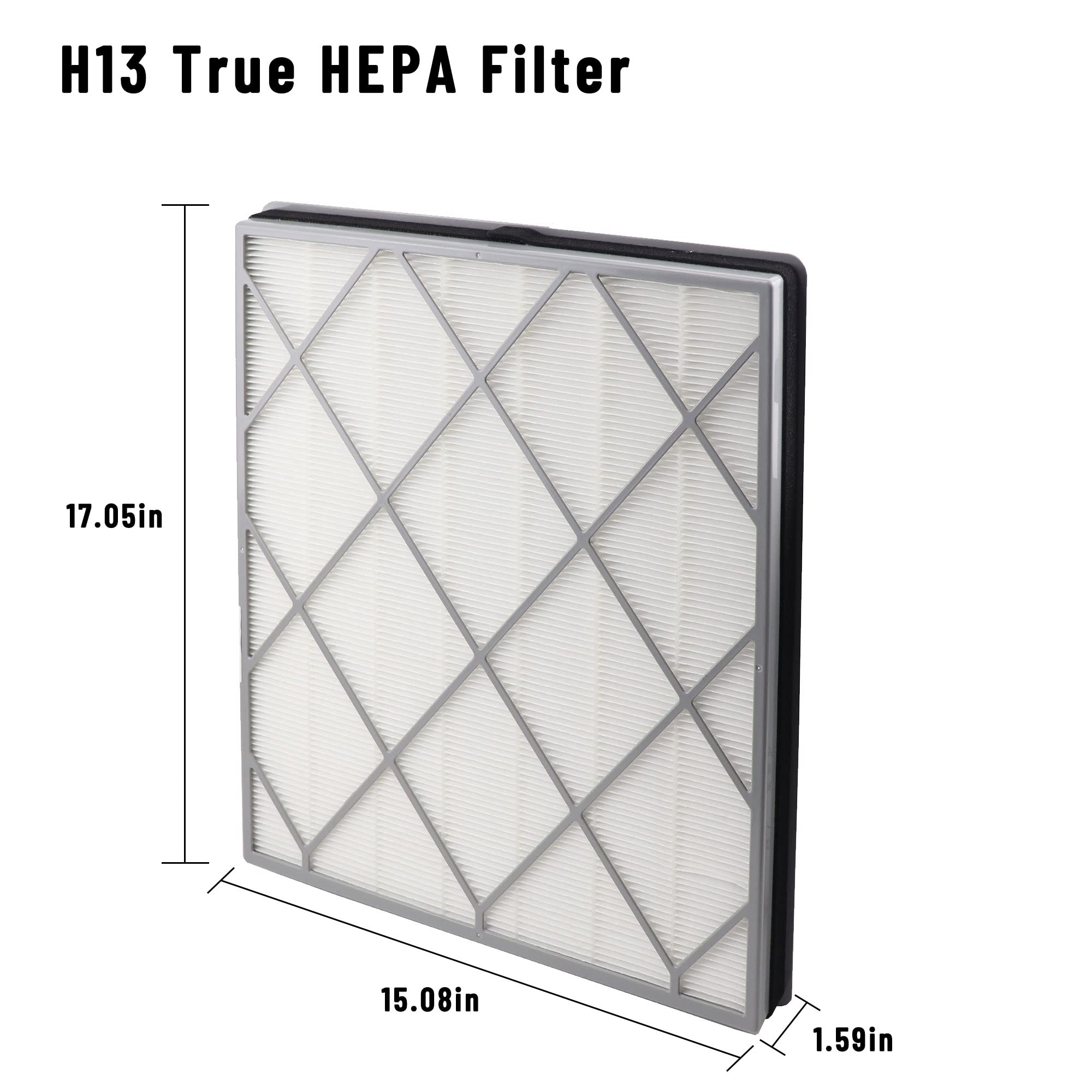 HE401 HEPA Replacement Filter Compatible with Shark Purifier 4 for Model #'s HE400, HE401, HE402, HE405 - Pack of 1