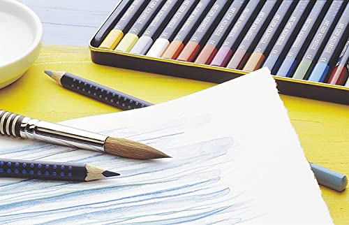 Faber-Castell Art GRIP Aquarelle Watercolor Pencil Set, Tin of 24 Pencils
