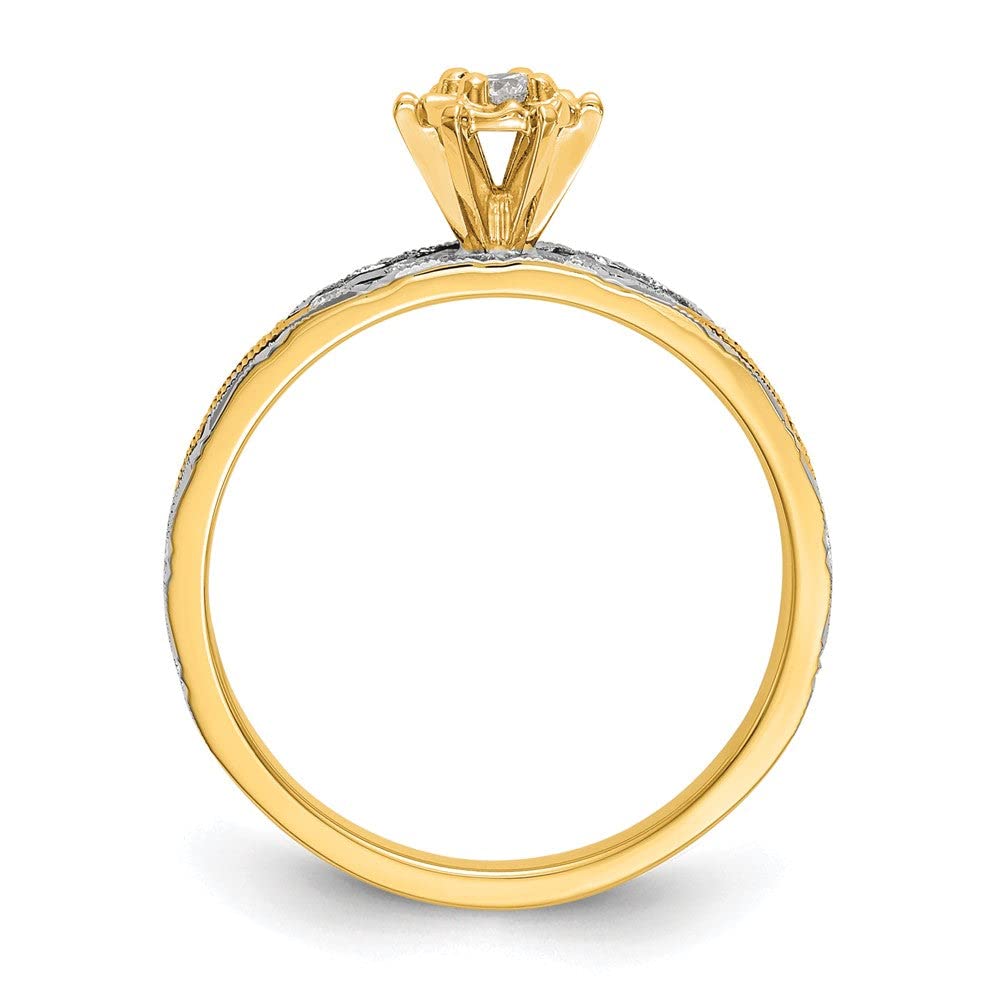 Goldia 14k AA Quality Trio Complete Engagement Ring Size 13 GLD-AZ-X8311AA-E