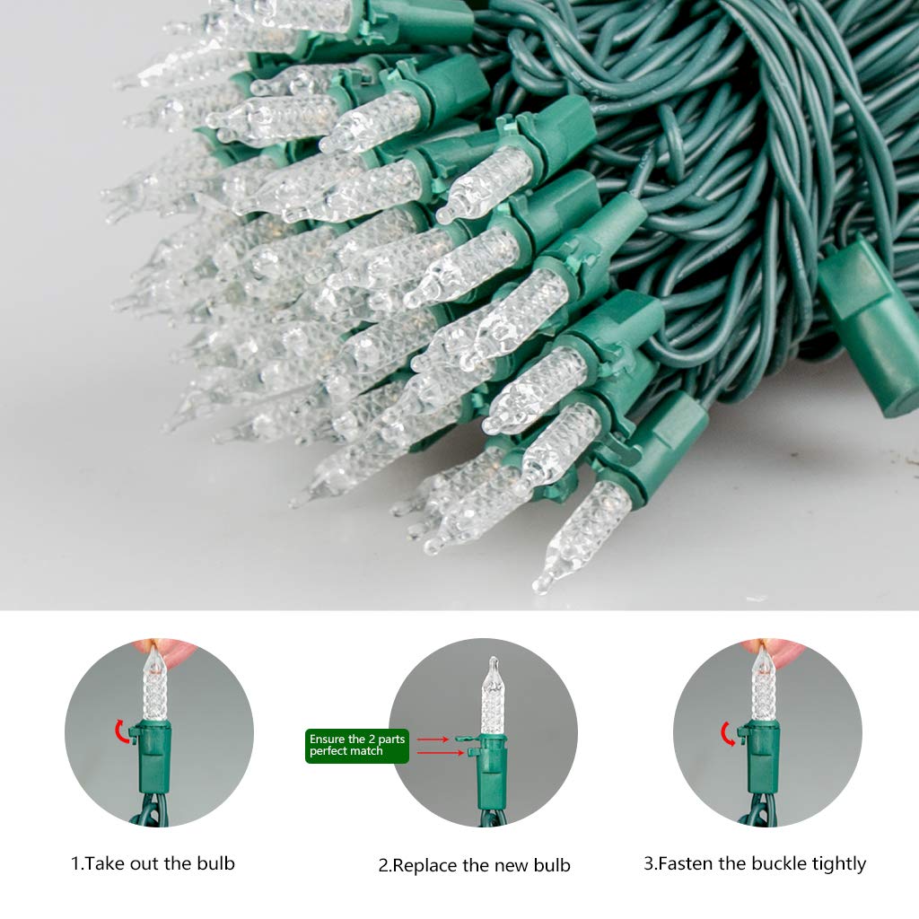 EAMBRITE 50LT C9 Christmas String Lights120V UL Certified for Patio Christmas Tree Garden Yard Indoor and Outdoor, Green Wire
