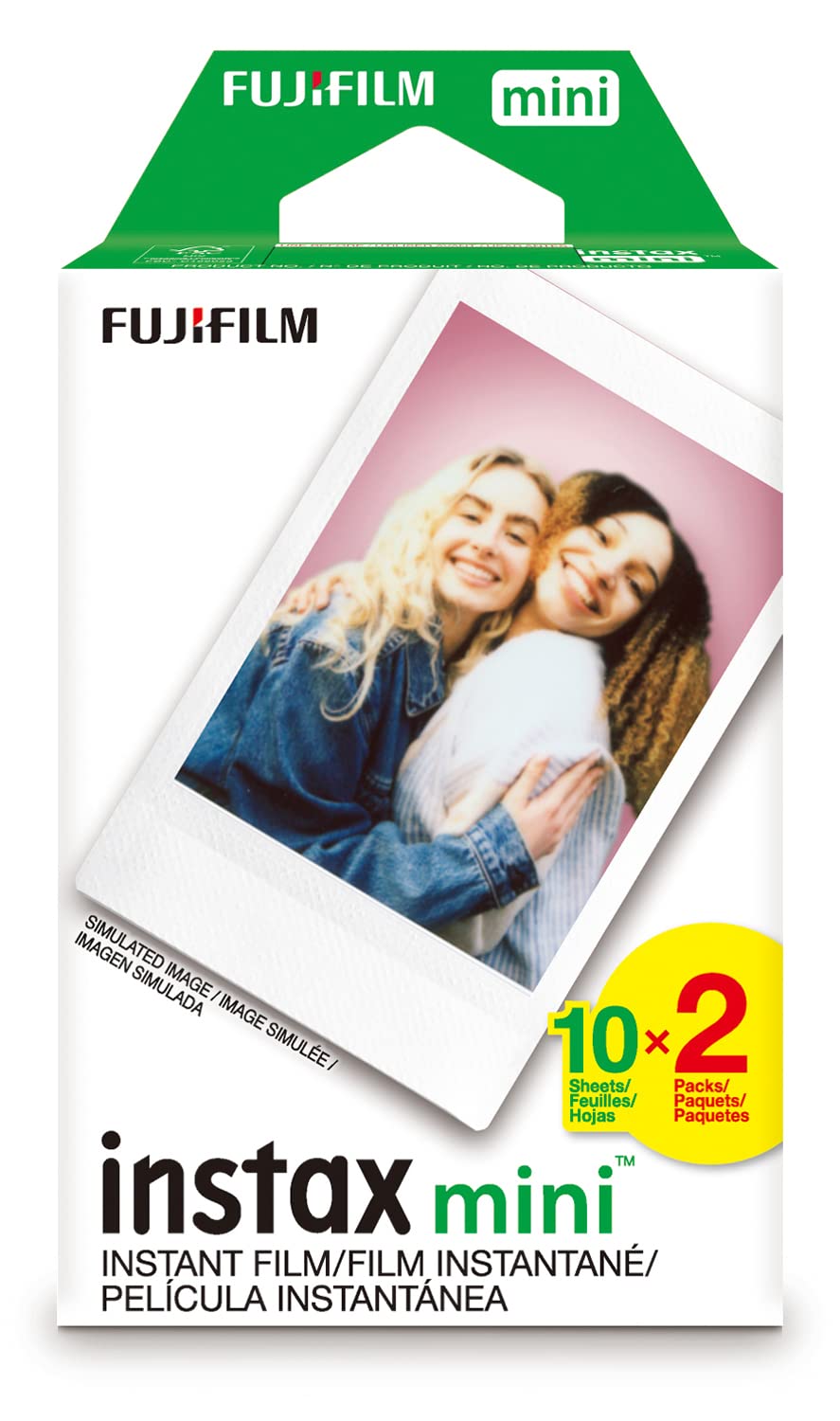 Fujifilm Instax Mini Instant Film Twin Pack (White) & Instax Mini Contact Sheet Film - 10 Exposures & Instax Mini Monochrome Film - 10 Exposures