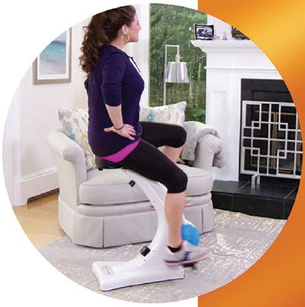 ExerSeat - Compact Hands Free Stationary Exercise Bike is Easy and Fun to Use.