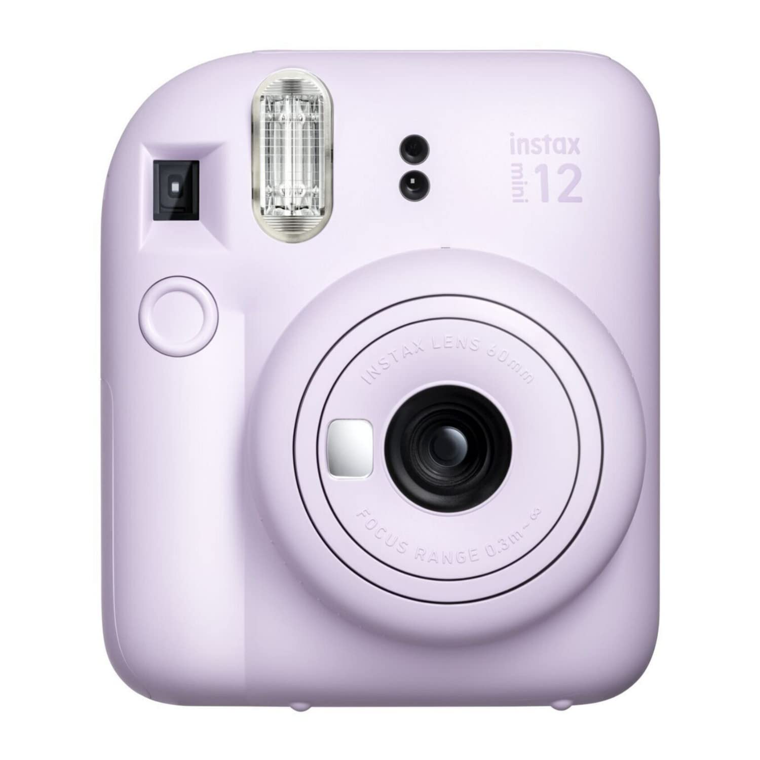 Fujifilm Instax Mini 12 with 60mm Instax Mini Lens, Lightweight and Compact (Lilac Purple) Bundle with Instax Film Kit and 20 Exposure (3 Items)