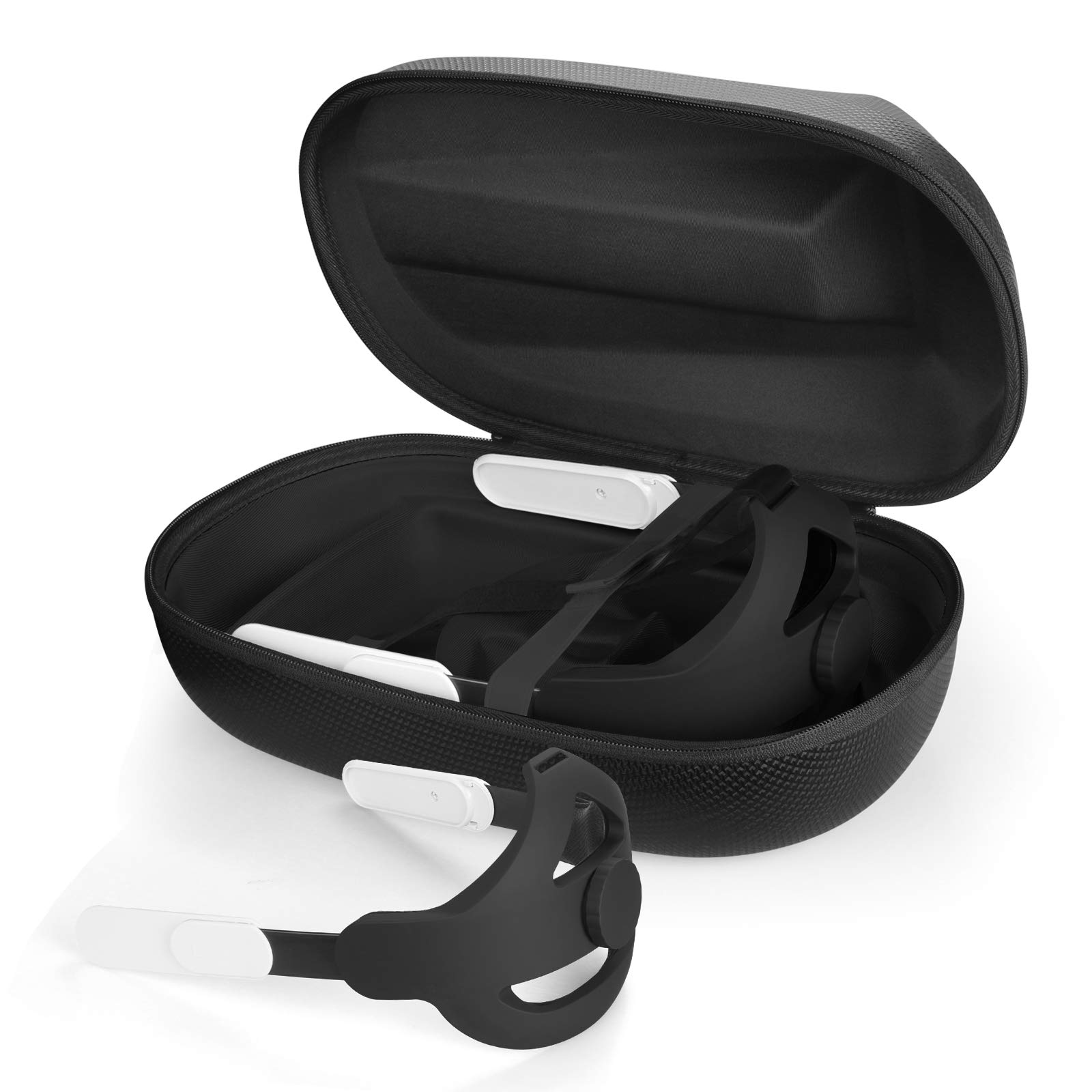 Eyglo Elite Strap Case for Oculus Quest 2 VR Headset Travel Bag Carrying Case Equipped Quest 2 Head Strap -Enhanced Support and Protection (Black)